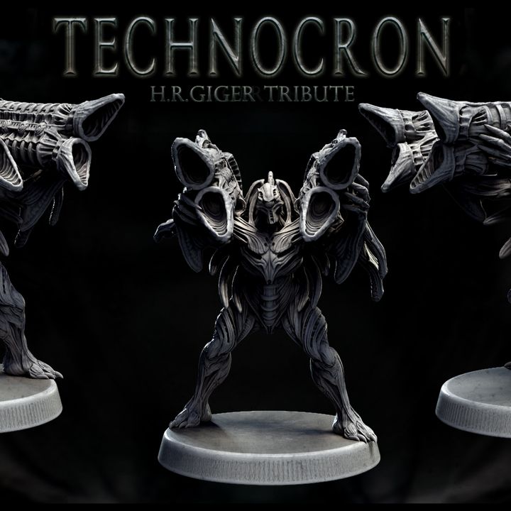 3D Printable TechnoMech Infantry (All 7 poses) by Mini Monster Mayhem